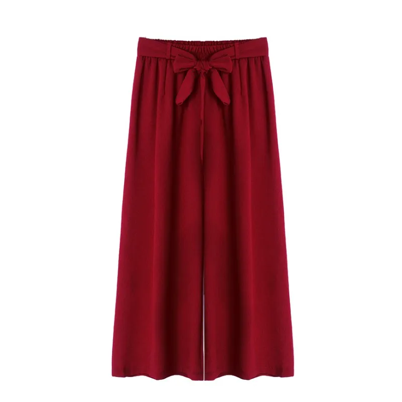 New Bow Bandage High Waist Trousers For Women Summer Fashion High Waist