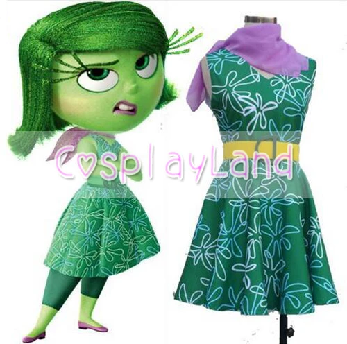 Halloween Sexy Costume for Women Inside Out Disgust Costume Disgust ...