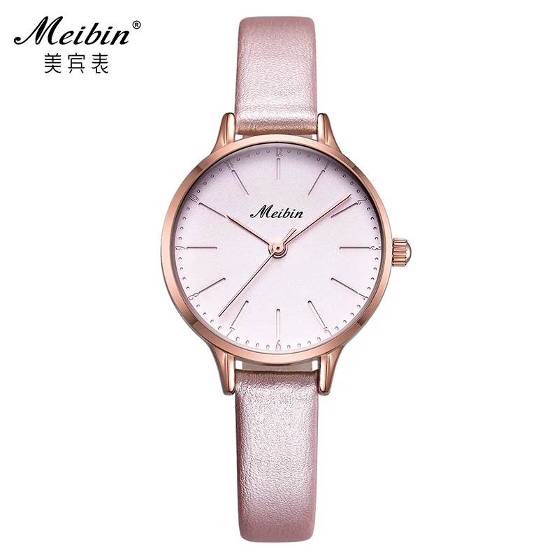 Fashion Meibin New Fashion Brand Women Quartz Watches Leather Casual ...