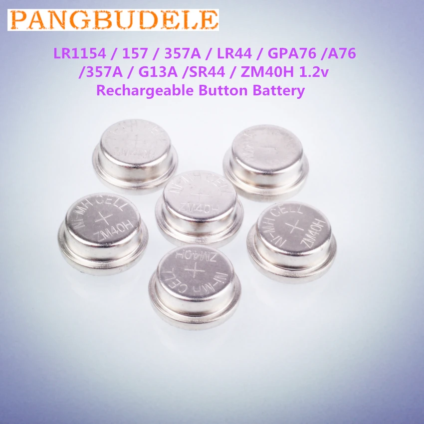 Batterie bouton Rechargeable 157 v, nouveau, R1154/1.2/LR44/GPA76 / A76 ...
