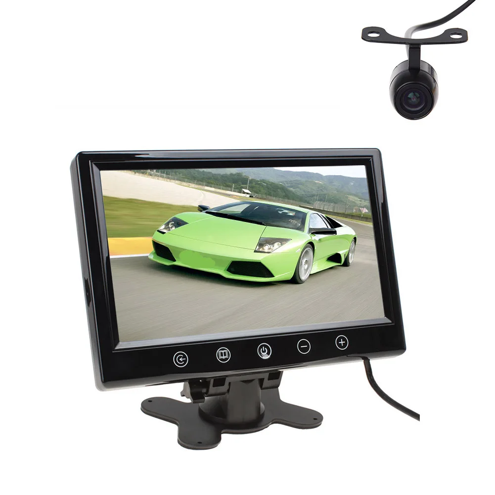 Waterproof Car Parking Camera 9" TFT LCD Car Rear View Parking Monitor ...