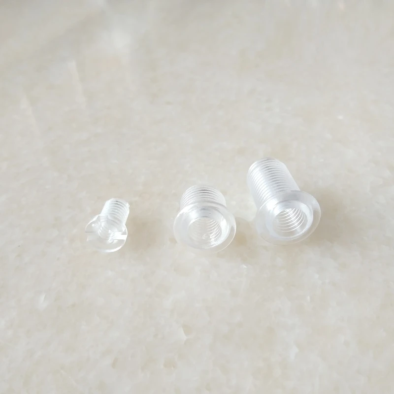 M6/m10 Plastic Hollow Screws With Flanged Cap Threaded Tube Lamp Holder ...