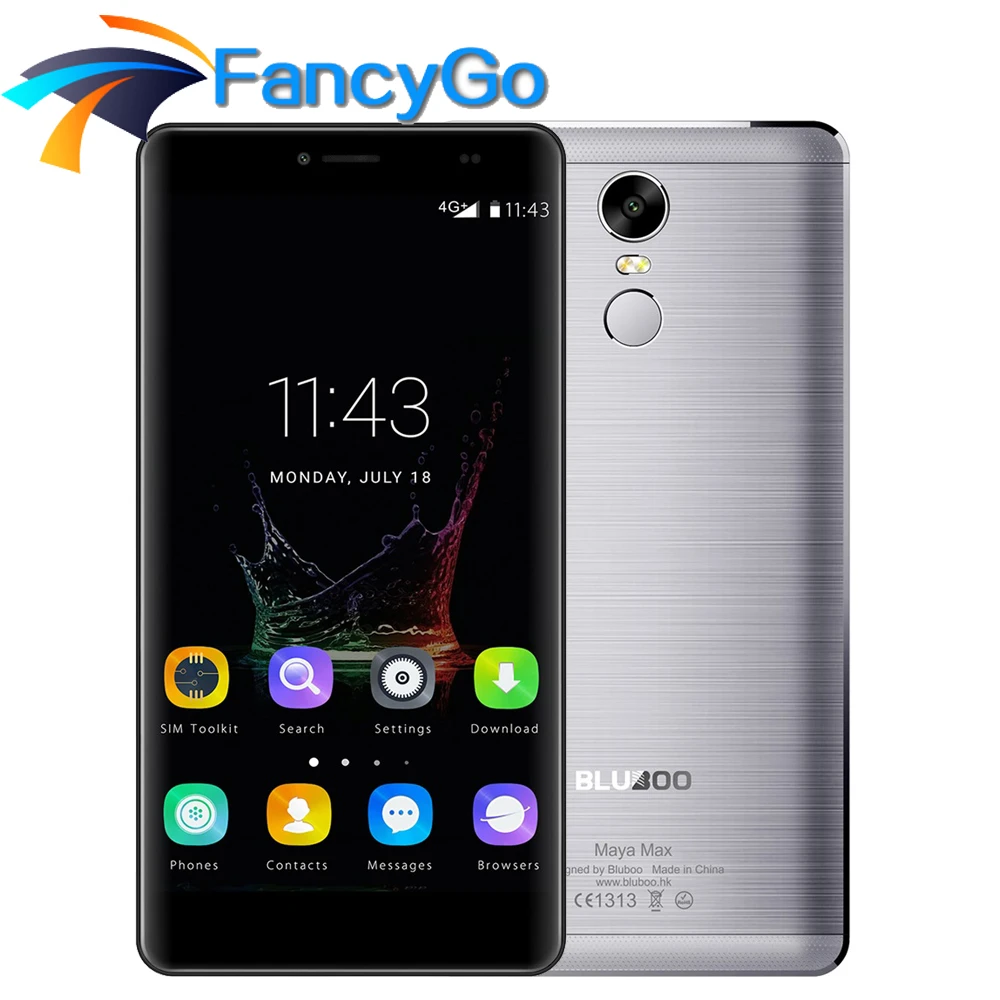 BLUBOO Maya Max 4G Mobile Phone 6.0 inch HD Android 6.0 MTK6750 Octa ...