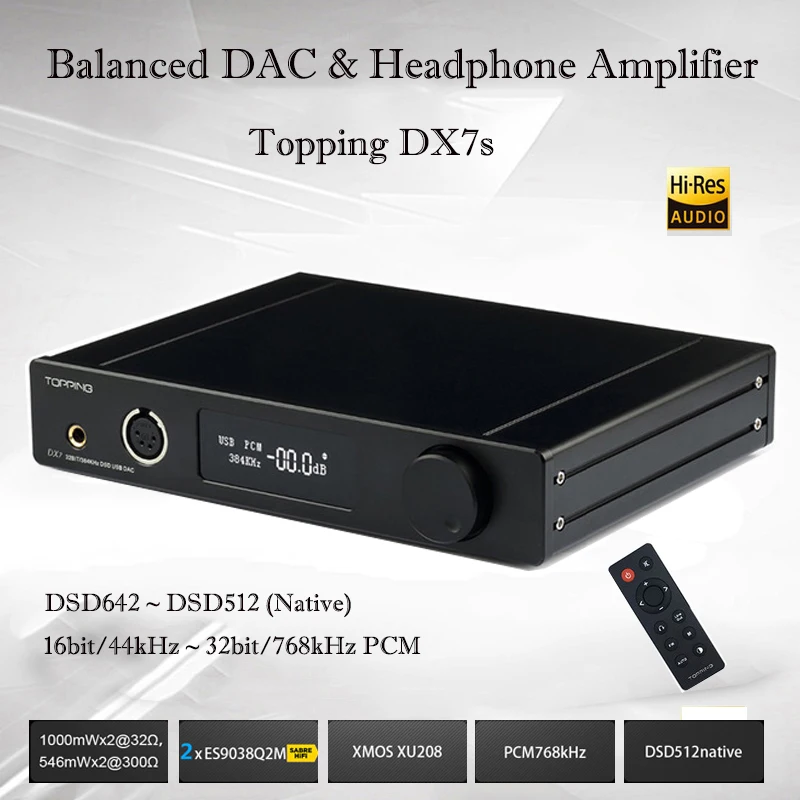 Topping DX7s USB DAC Amp Balanced Digital Amplifier Audio Decoder with ...