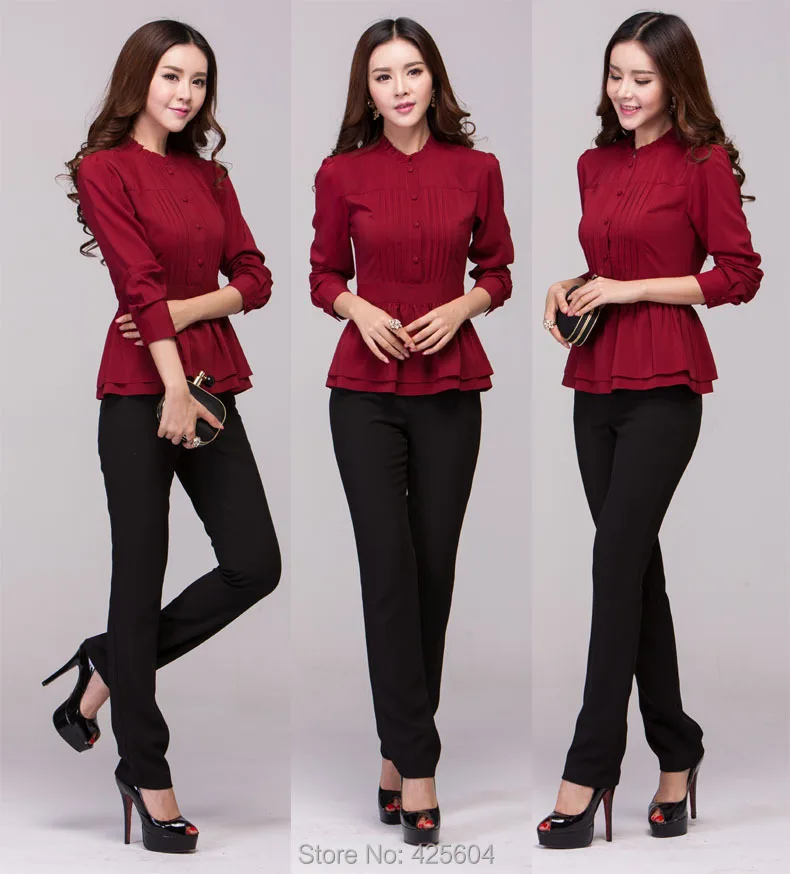 Formal-Work-Wear-Pantsuits-For-Office-Ladies-Spring-Autumn-Business ...