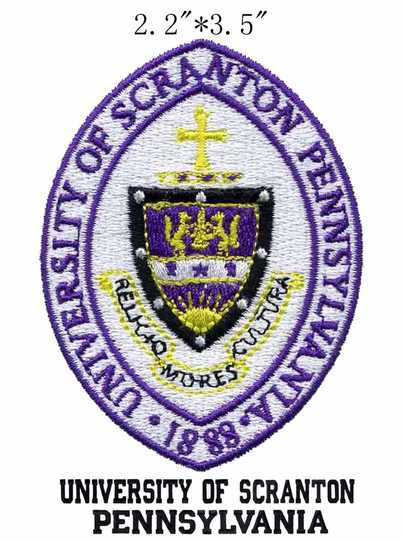 University Of Scranton Pennsylvania Seal Patch 2.2" Wide X 3.5" High ...