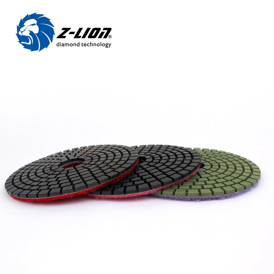 3-Step Wet Diamond Polishing Pad Set, For Granite, Marble, Stone ...