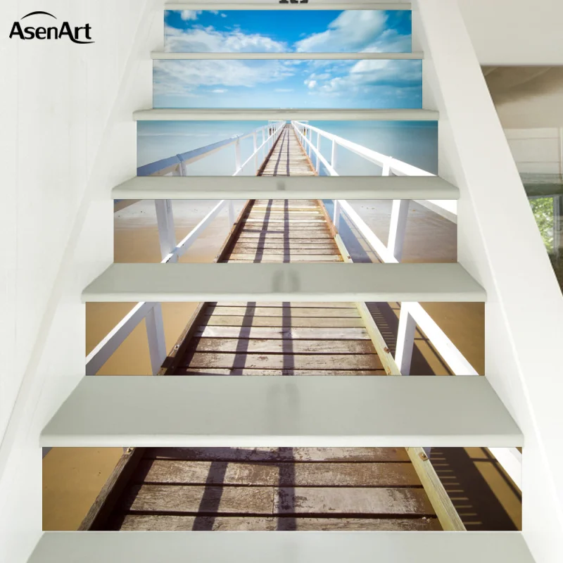 Wall Stickers for Stairway 3D Visual Effect Removable Vinyl Decals ...