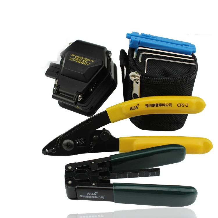 8 In 1 FTTH Fiber Optic Tool Kit with SKL 6C Fiber Cleaver and Double ...
