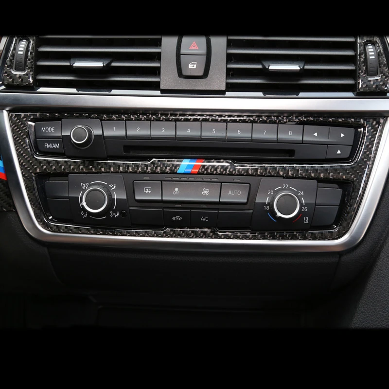 Carbon Fiber Car Styling Strip Air Conditioning CD Panel Decorative ...