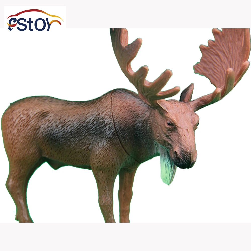 Wild Animal Moose Elk Shape Deer Action Figures Model PVC Collections ...