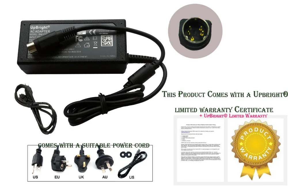 UpBright-NEW-Mini-5-Pin-DIN-AC-DC-Adapter-For-Model-DA-30C01-AcBel-Ac ...