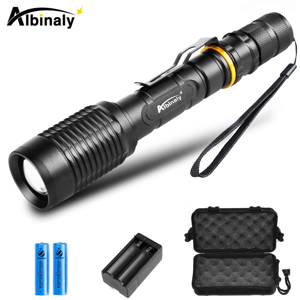 Ultra Bright LED flashlight CREE XML T6/L2 Led flashlight torch 5 modes ...