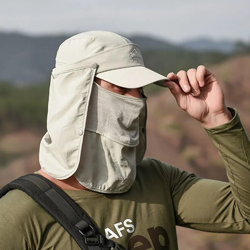 Sunshade UV Protection Hat Outdoor Quick Dry Flap Caps Breathable ...