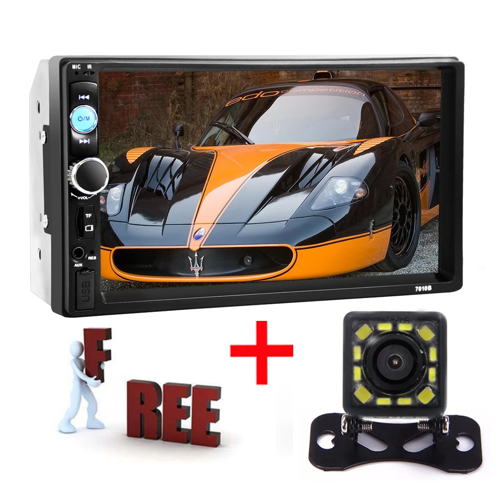 2din mp5 car radio Video Player 7'' HD Bluetooth Rear View Stereo FM ...