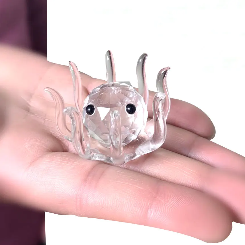 Cute Crystal Octopus Figurines Glass Craft Lovely Crystal Animal ...