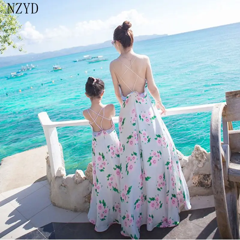 2017 Summer Mother Daughter Parent-child Outfit Skirt Dress New ...