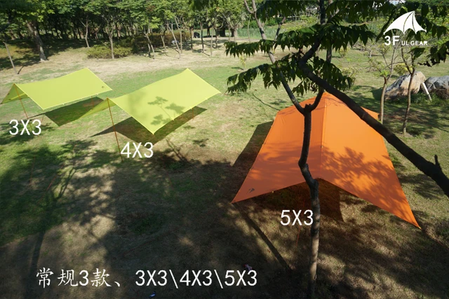 3F UL GEAR Tarps 15D Silicon Tarpe Ultralight Sun Shelter Beach Tent ...