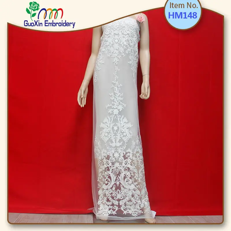 Special Net Lace Fabric New Designs off white embroidery Lace Fabric ...