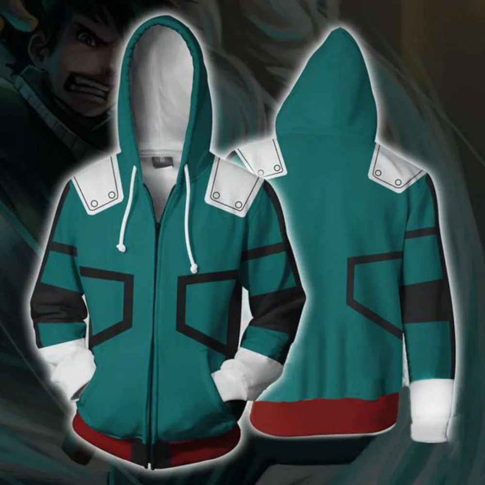 Disfraz de My Hero Academia Deku Izuku Midoriya, sudaderas con capucha ...