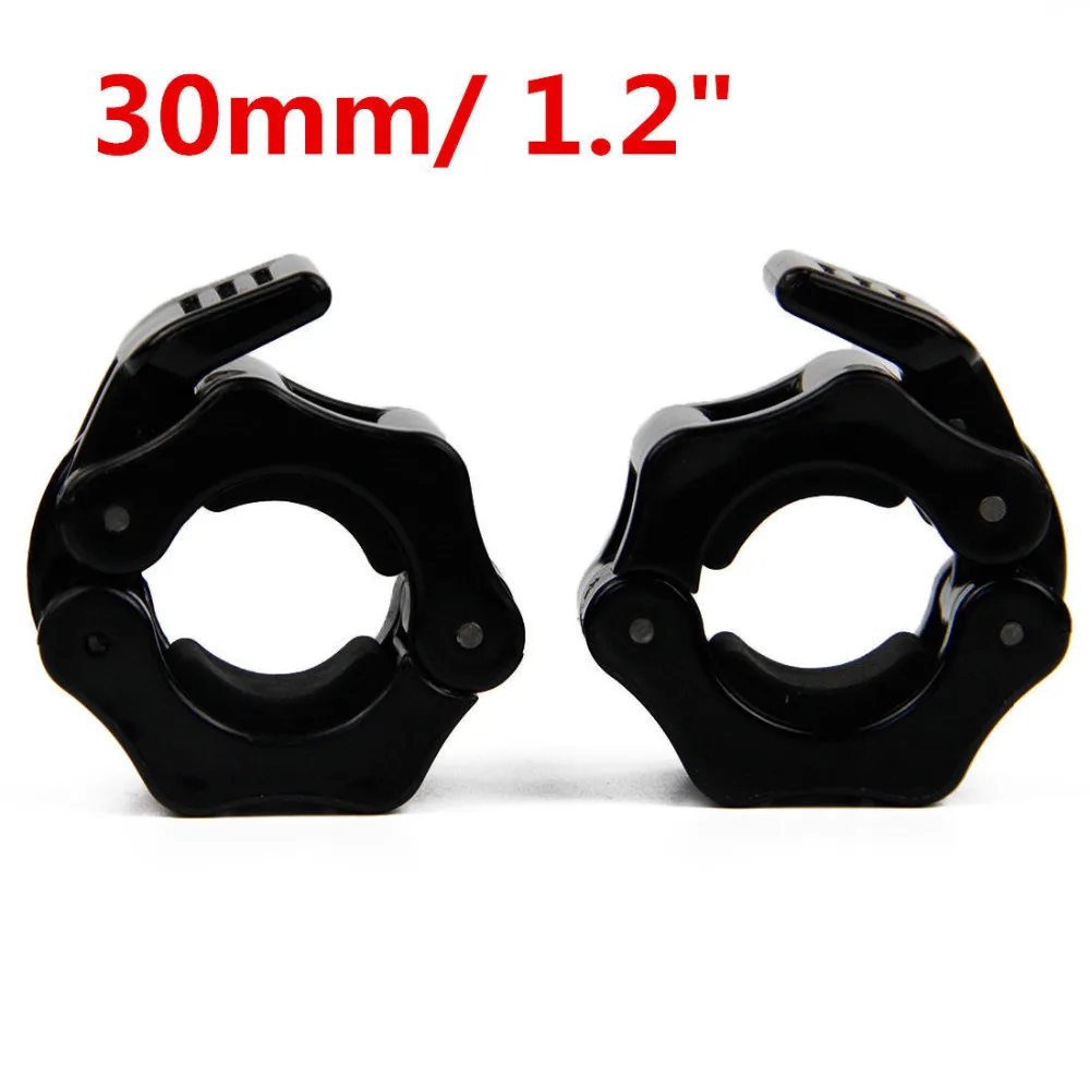 1 Pair 30mm Barbell Spring Collar Bar Clips Dumbbell Clamp - AliExpress