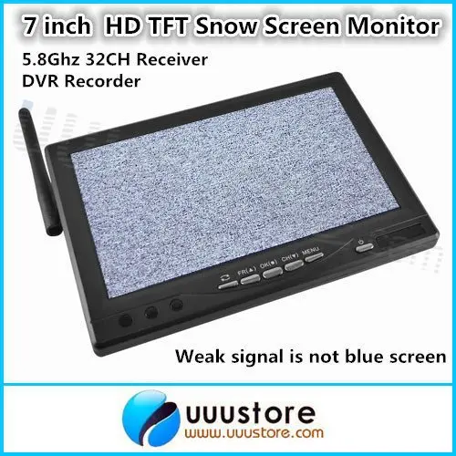 7 Inch Wireless Hd Lcd Tft Snow Screen Monitor Rc800 Built-in 5.8g 32ch ...