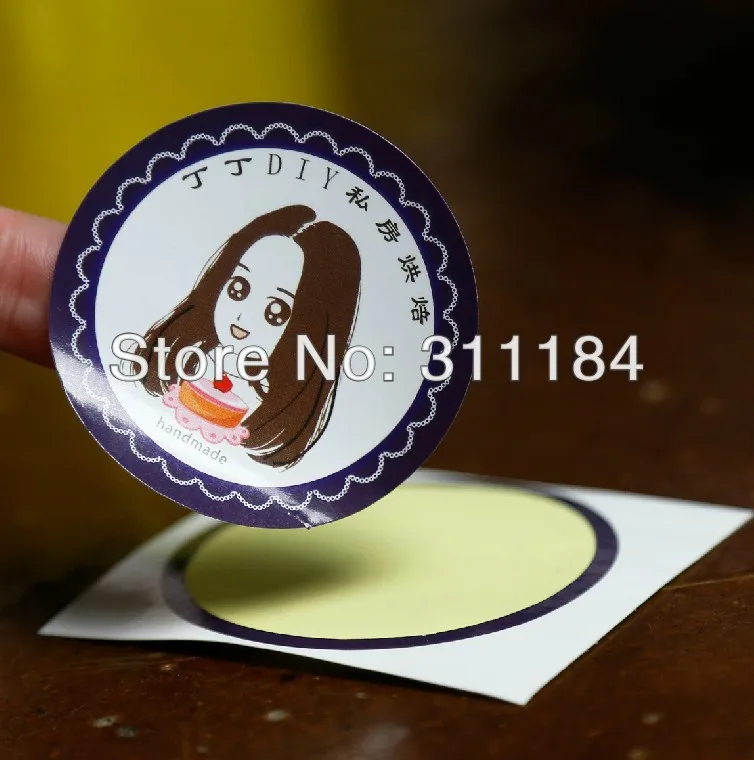 custom PVC waterproof adhesive sticker glossy laminated label sticker ...