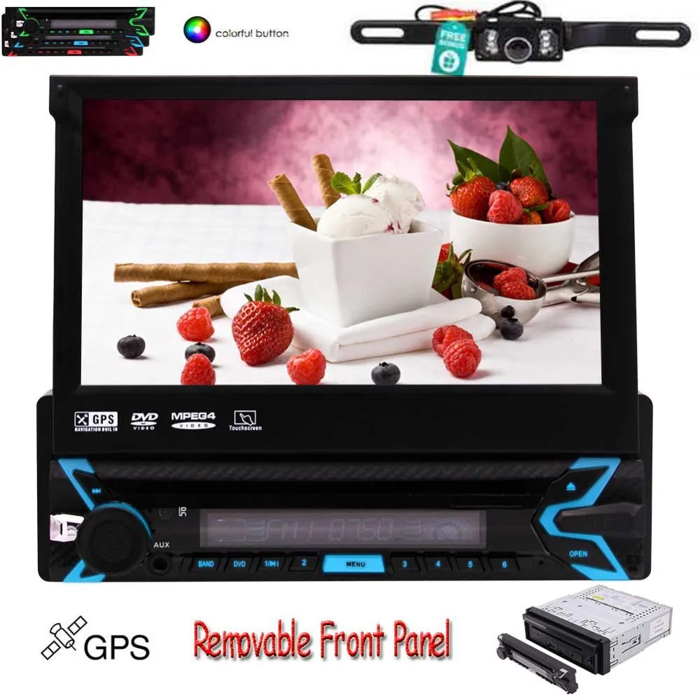 Single DIN 1DIN 7 Inch with Car Stereo Bluetooth Capacitive Touch ...