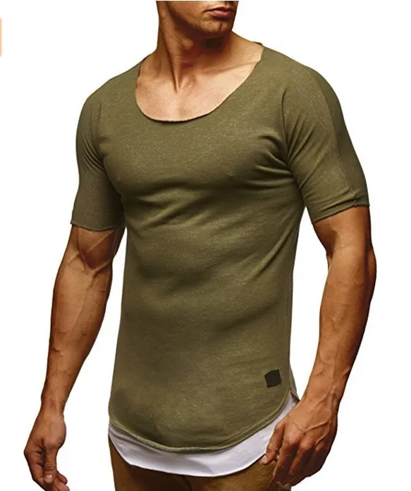 Hot Summer Mens T Shirt Men Slim Fit O Neck Topsandtee Breathable Short