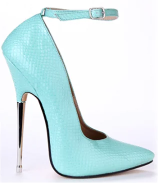 Alta calidad atractiva 16 cm metal Thin heel mujer bombas mujer sky ...