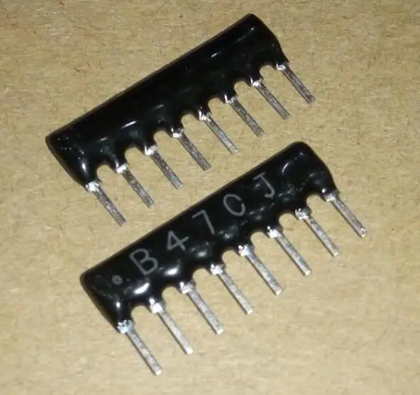 200pcs/lot B Type Dip Network Resistor 8pin 1/8w 5% B08-472jp B472j 4 ...