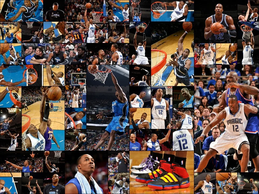 Dwight Howard Orlando Magic Collage de LA NBA de Baloncesto Arte Cartel ...