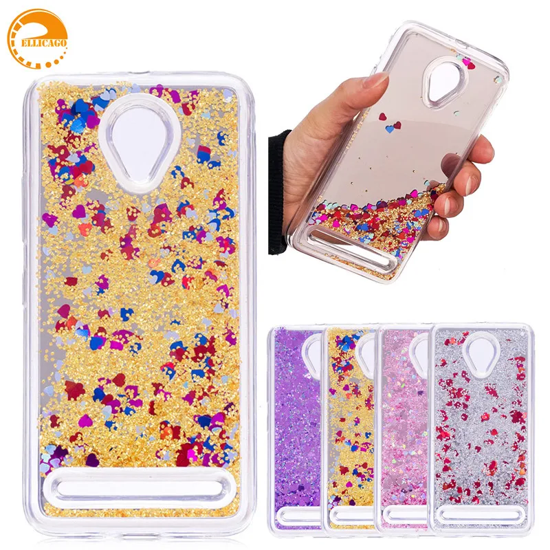 Coque For Lenovo Vibe C2 Case Liquid Quicksand Mirror Case Glitter ...
