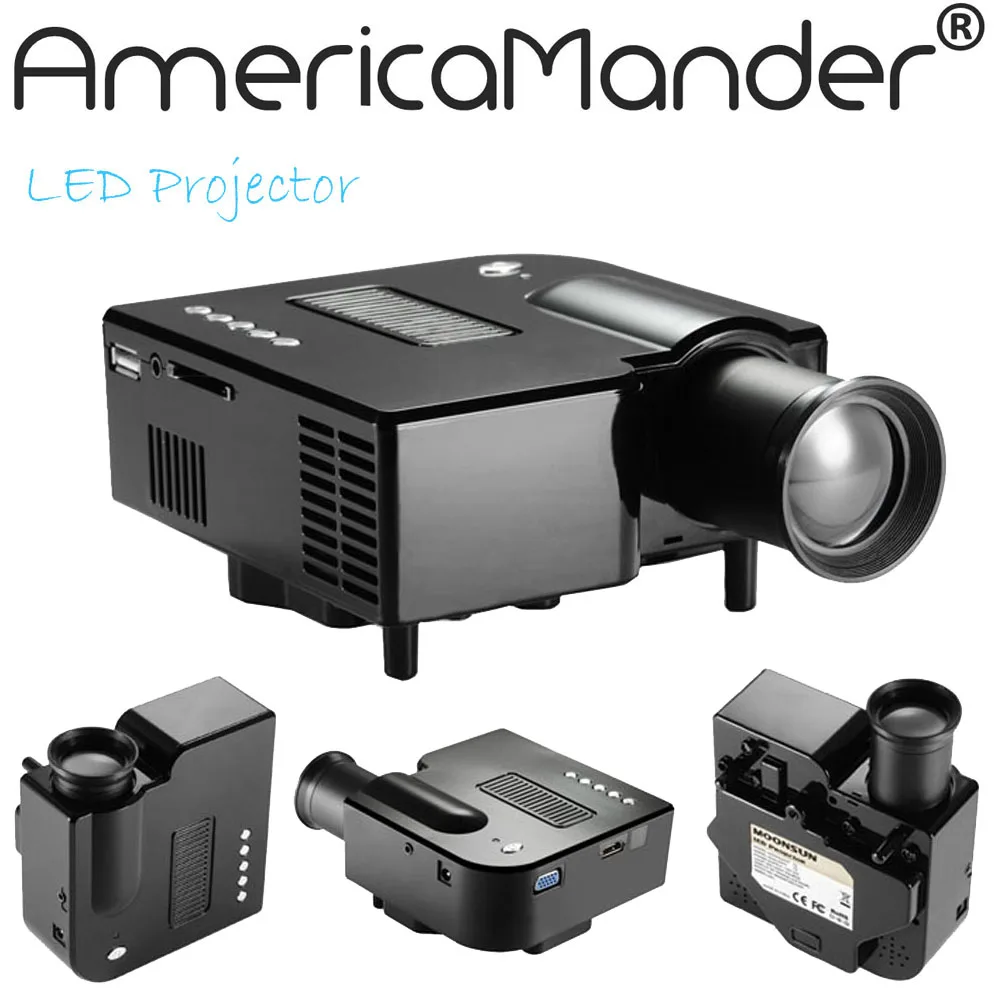 New 3D HD Multimedia LED Mini Home Theater LCD Game Projector AV/VGA/SD ...