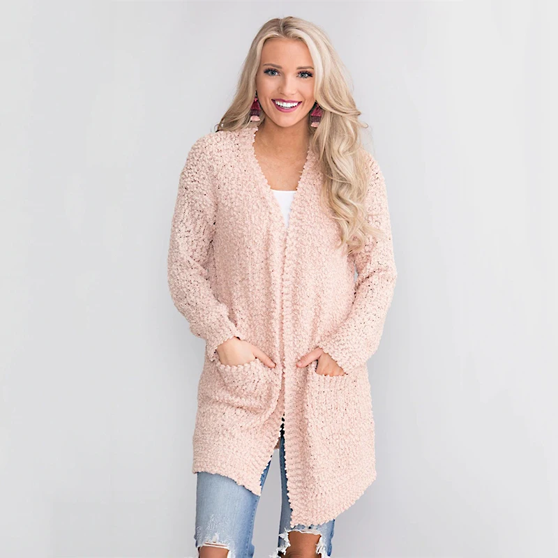 Autumn Long Cardigans Women Fluffy Sweater Fur Casual Loose Long Sleeve Coverup Tops Cardigan