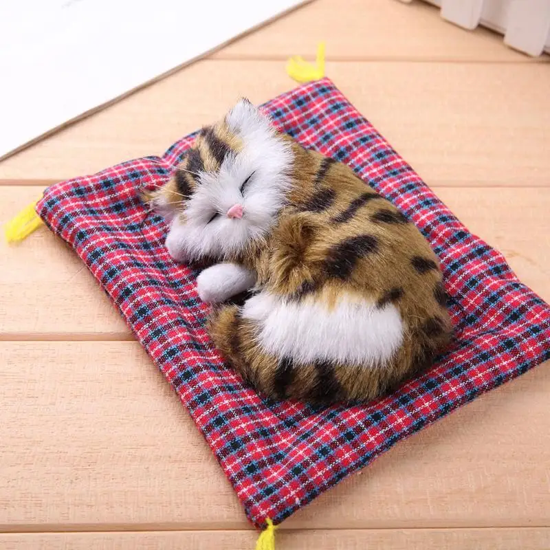 Animals Stuffed Toys Plush Cat Simulation Doll Plush Sleeping Cat Toy ...