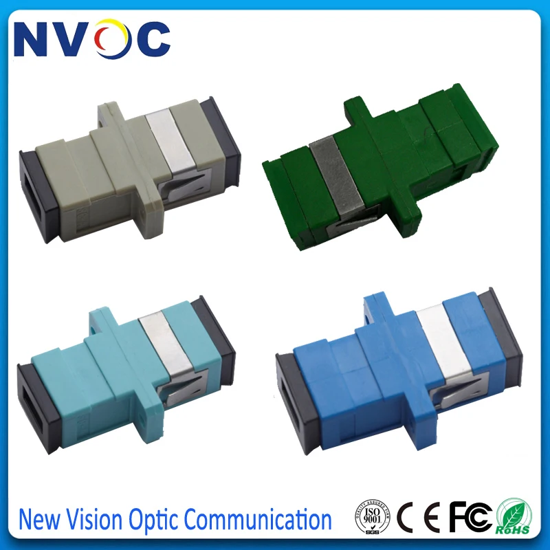 400Pcs-SC-APC-Fiber-Optic-Adapter-Flange-Coupler-Connector-Simplex-SC ...