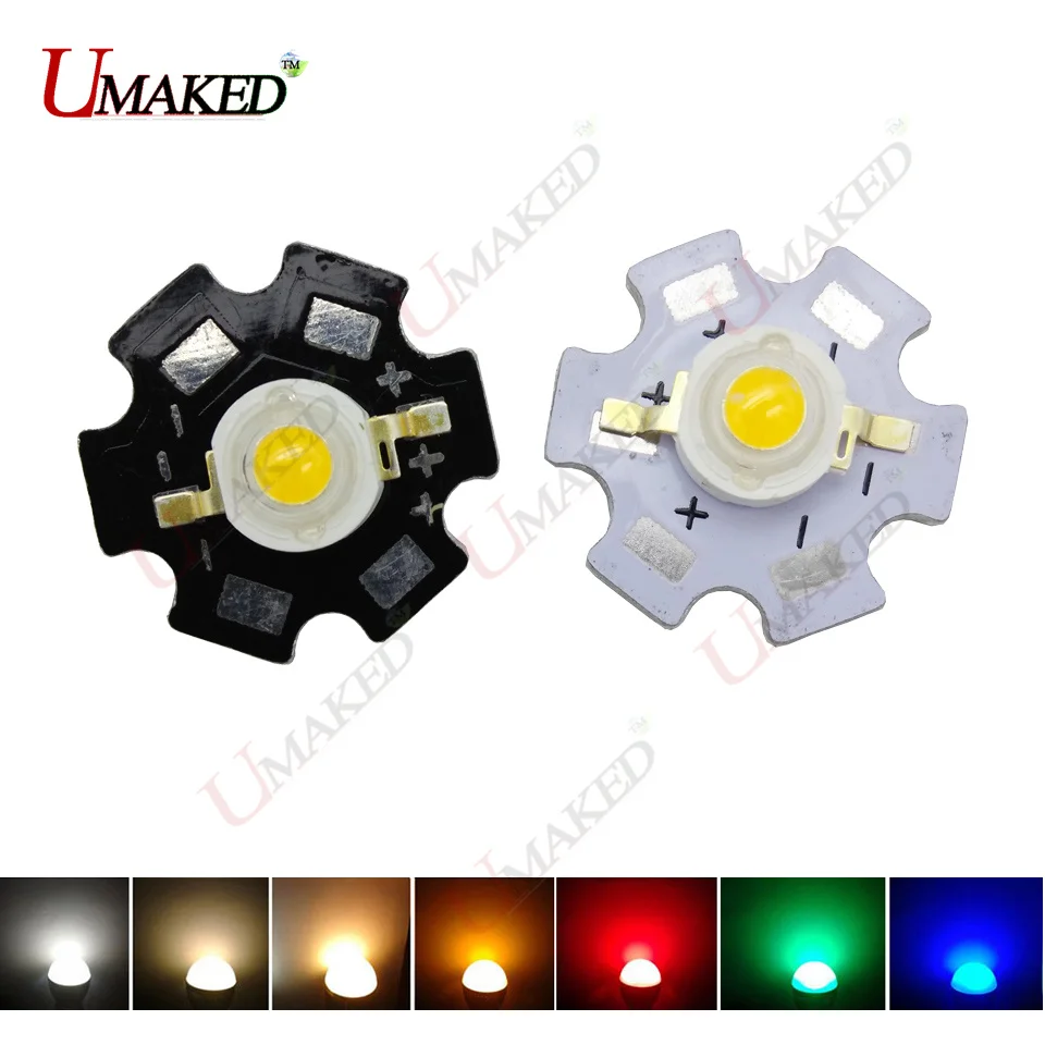 (10PCS) 1W 3W 20mm LED PCB with 1W 3W chips installed, Aluminum plate ...