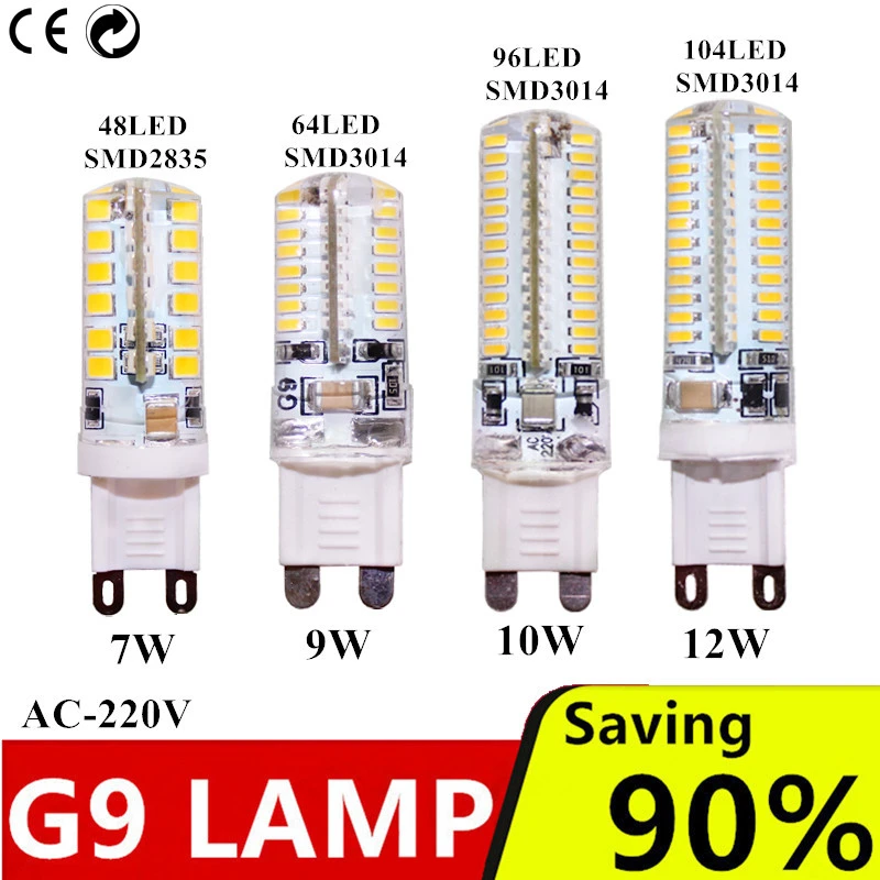 SMD 2835 3014 LED 전구, 할로겐 램프 교체, G9 LED, 5W, 9W, 12W, 15W, 20W, AC110V ...