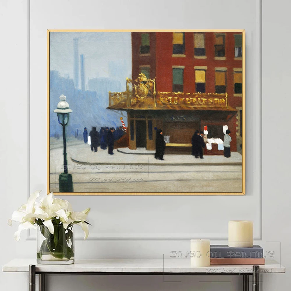 Hand-painted Impressionist Landscape New York Street Oil Painting on ...