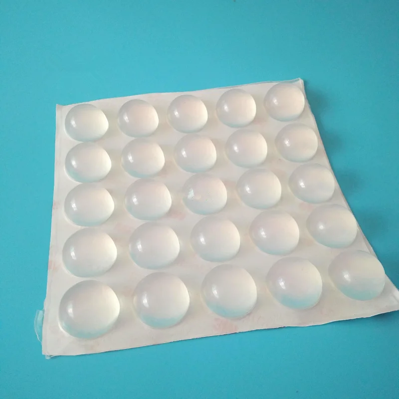 25-100PCS-18-10mm-translucent-black-self-adhesive-anti-slip-Silicone ...