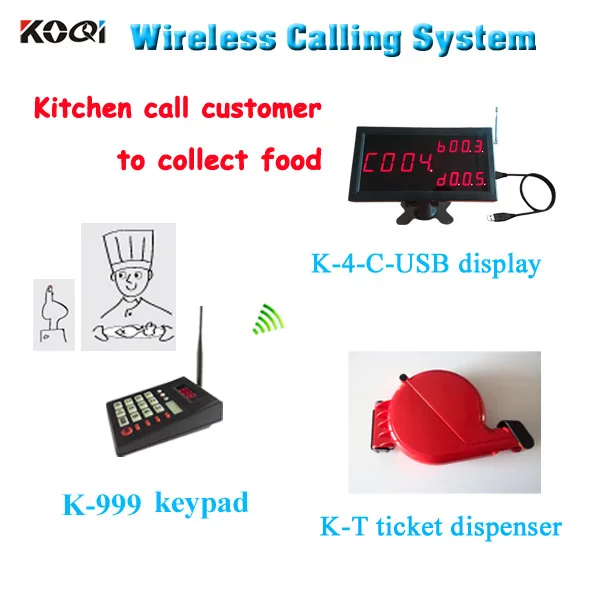 New Arrival Wireless Led Queue Display Restaurant Service Queue