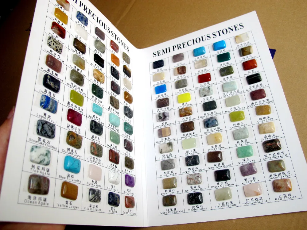 Wholesale Lot 100pcs/book mix gem stone Cabochon gem stone natural ...