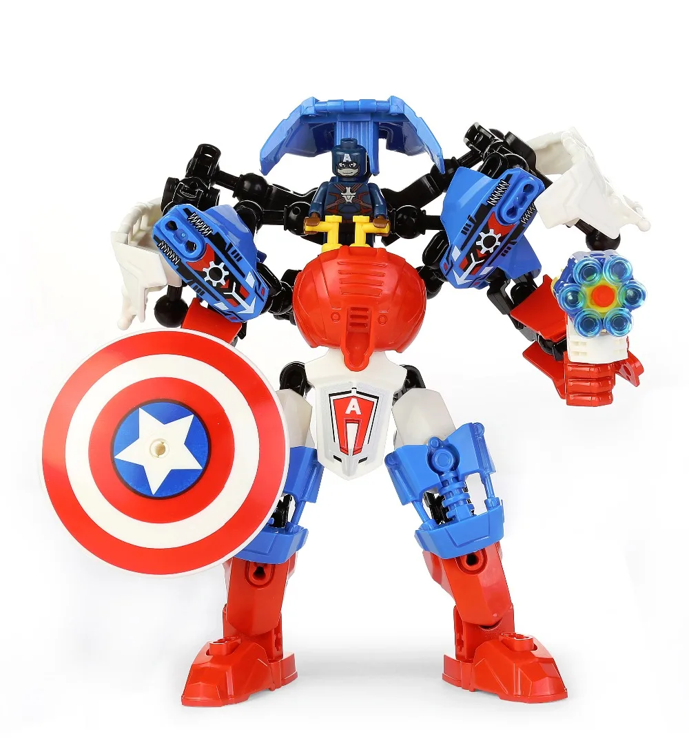 new Captain America Action Figure Building Blocks Toys Play Arts Kai ...