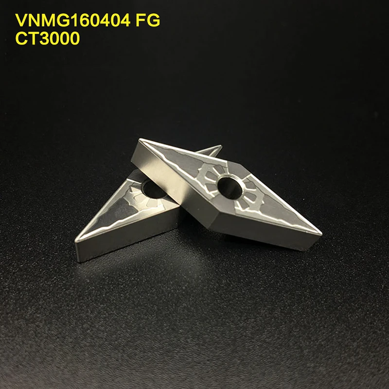 10PCS VNMG160404 FG CT3000 VNMG331 Cermet Grade carbide inserts lathe cutter tools External ...