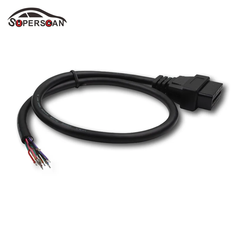 OBD2 16pin Female Connector to Open OBD Cable OBDII OBD ii ODB2 16 pin ...