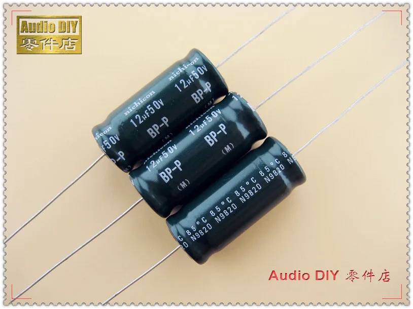 2 pces/10 pces nichicon velho BP P db 12uf 50v 50v12uf áudio capacitor ...