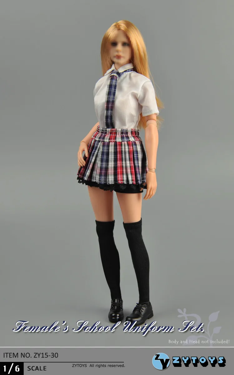 ZYTOYS ZY15-30 1/6 Scale Black School Uniform Set Female Students Suit ...