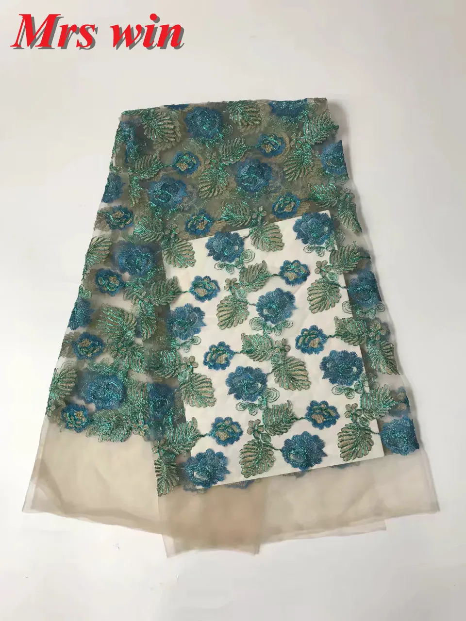 Nigeriano Tecidos Rendas Tule bordado Tecido de Renda Francesa com fio ...