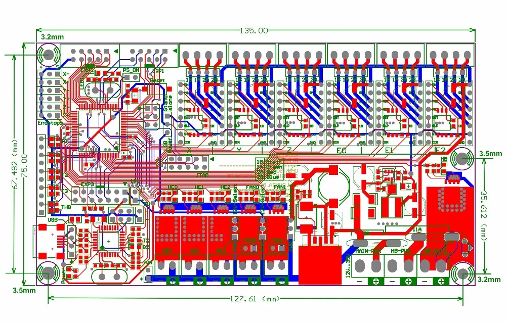 MKS Rumba All In One Mainboard Integrated Motherboard Smart Controller ...